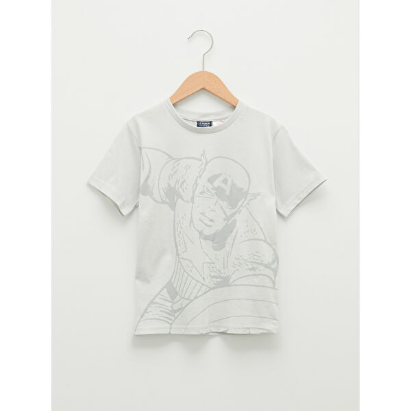 Bisiklet Yaka Avengers Baskılı Kısa Kollu Erkek Çocuk Tişört Bisiklet Yaka Avengers Baskılı Kısa Kollu Erkek Çocuk Tişört