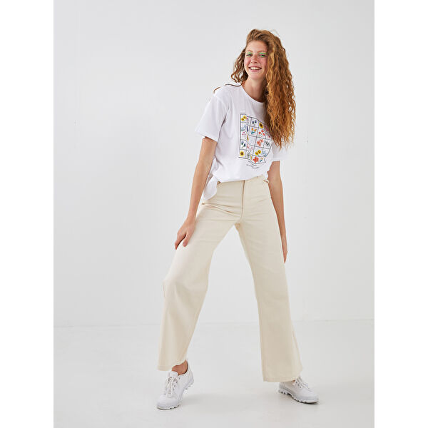 XSIDE Cep Detaylı Geniş Paça Kadın Jean Pantolon