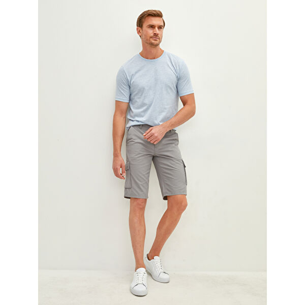 LCW CLASSIC Standart Kalıp Gabardin Erkek Kargo Şort