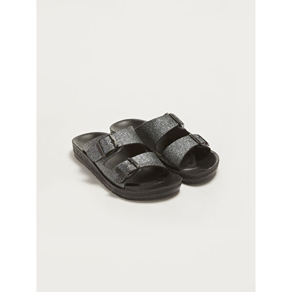 Çift Bantlı Toka Detaylı Kadın Terliği