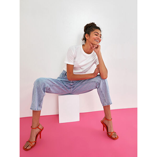 LCW LIMITED Cep Detaylı Dar Fit Kadın Rodeo Jean Pantolon