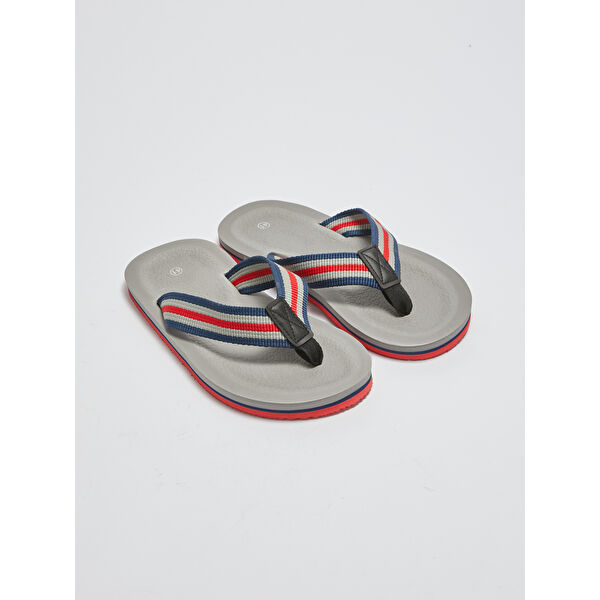 Baskılı Parmak Arası Erkek Plaj Terliği