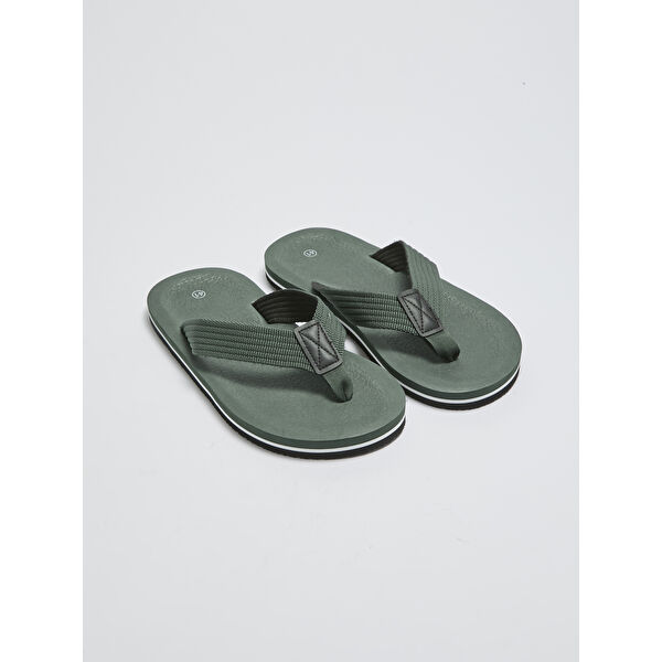 Baskılı Parmak Arası Erkek Plaj Terliği