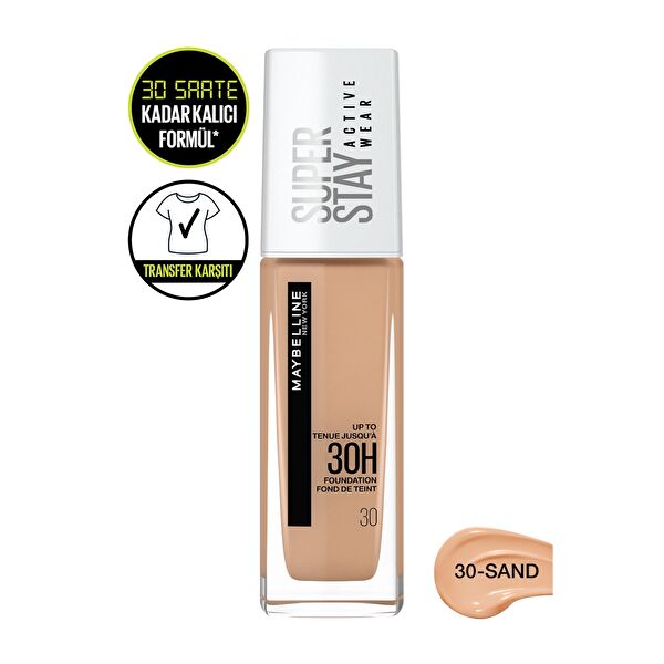 Maybelline New York Superstay Active Wear Fondöten- 30 Sand Maybelline New York Superstay Active Wear Fondöten- 30 Sand