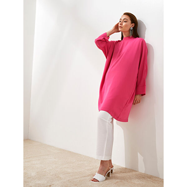 MODEST PREMIUM Bisiklet Yaka Düz Uzun Kollu Oversize Kadın Tunik MODEST PREMIUM Bisiklet Yaka Düz Uzun Kollu Oversize Kadın Tunik