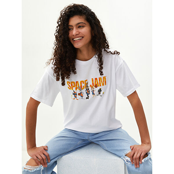 LCW CASUAL Bisiklet Yaka Space Jam Baskılı Kısa Kollu Kadın Tişört LCW CASUAL Bisiklet Yaka Space Jam Baskılı Kısa Kollu Kadın Tişört