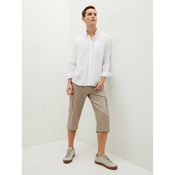 LCW CLASSIC Standart Kalıp Gabardin Erkek Kargo Şort