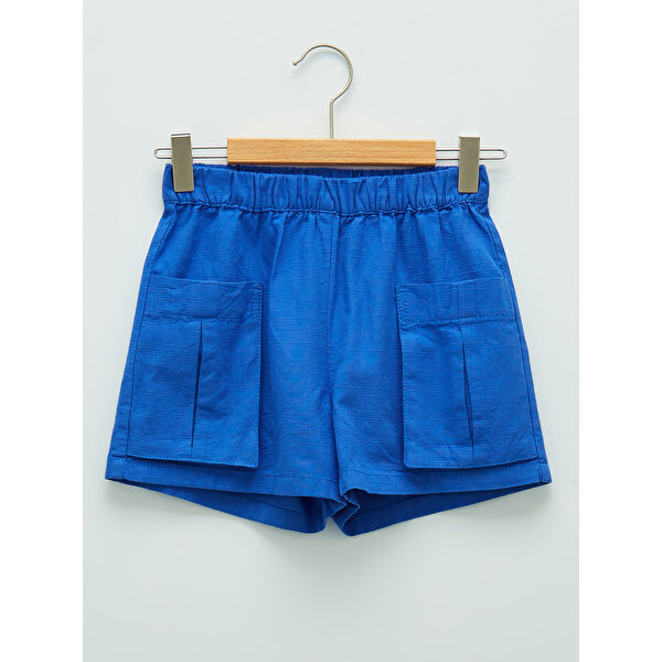 Beli Lastikli Basic Viskon Kız Çocuk Şort