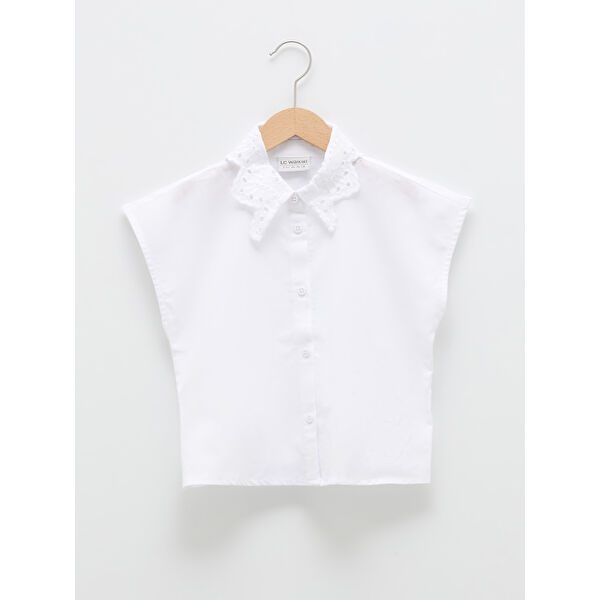 Basic Yakası Fisto Detaylı Poplin Kız Çocuk Gömlek