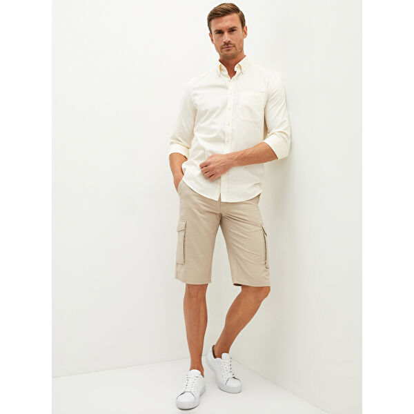 LCW CLASSIC Standart Kalıp Gabardin Erkek Kargo Şort
