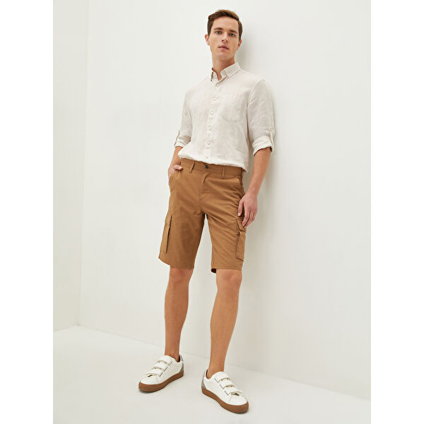 LCW CLASSIC Standart Kalıp Gabardin Erkek Kargo Şort