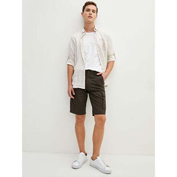 LCW CLASSIC Standart Kalıp Gabardin Erkek Kargo Şort