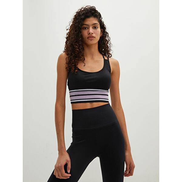 LCW ACTIVE Kare Yaka Çizgili Kadın Spor Büstiyer