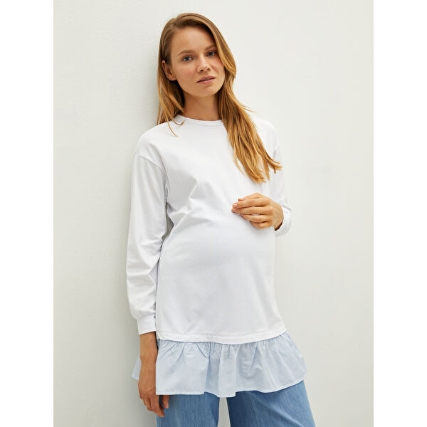 Bisiklet Yaka Çizgi Detaylı Uzun Kollu Hamile Tunik Bisiklet Yaka Çizgi Detaylı Uzun Kollu Hamile Tunik