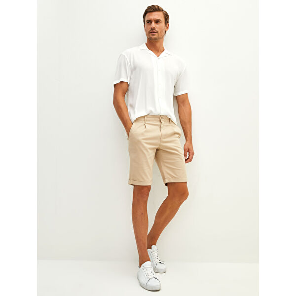 LCW VISION Slim Fit Dokulu Erkek Şort