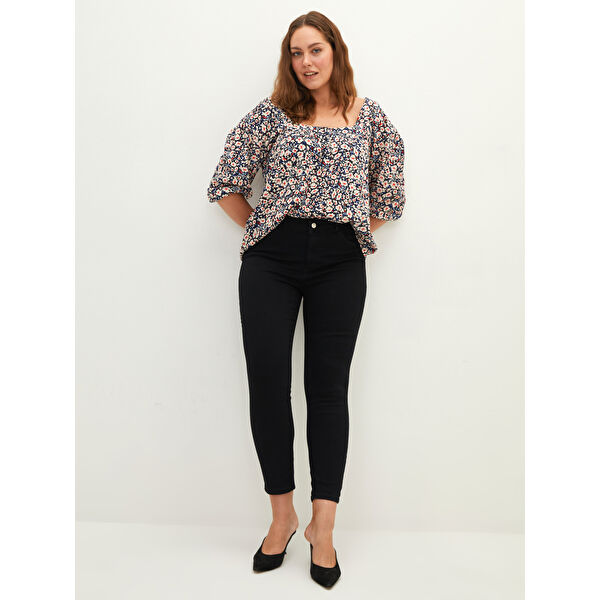 Büyük Beden Normal Bel Skinny Fit Cep Detaylı Kadın Rodeo Jean Pantolon Büyük Beden Normal Bel Skinny Fit Cep Detaylı Kadın Rodeo Jean Pantolon