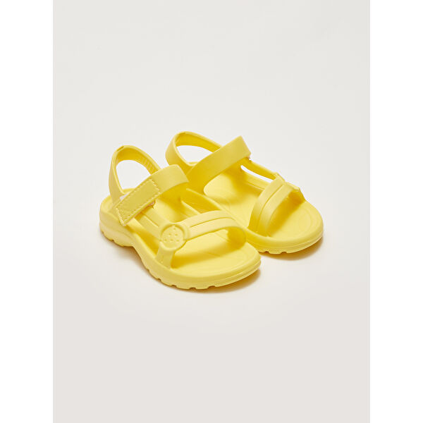 Tek Bantlı Cırt Cırtlı Kız Çocuk Sandalet