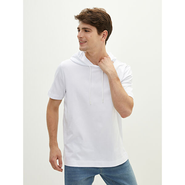 LCW CASUAL Kapüşonlu Kısa Kollu Pamuklu Erkek Tişört