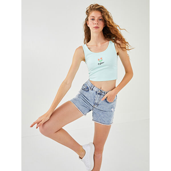 XSIDE Mom Fit Cep Detaylı Kadın Jean Şort