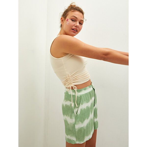 U Yaka Düz Büzgü Detaylı Pamuklu Kadın Atlet U Yaka Düz Büzgü Detaylı Pamuklu Kadın Atlet