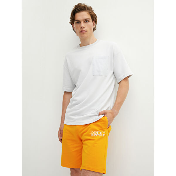 Slim Fit Örme Erkek Şort