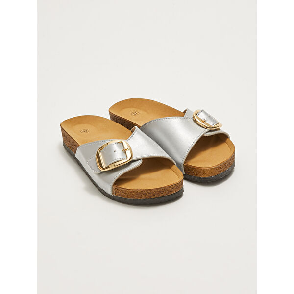 Tek Bantlı Toka Detaylı Kadın Terlik