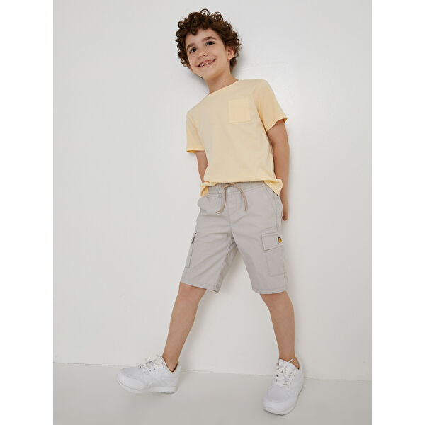 Bisiklet Yaka Basic Kısa Kollu Pamuklu Erkek Çocuk Tişört