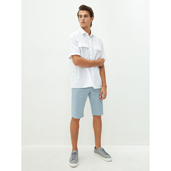 LCW BASIC Slim Fit Gabardin Erkek Şort