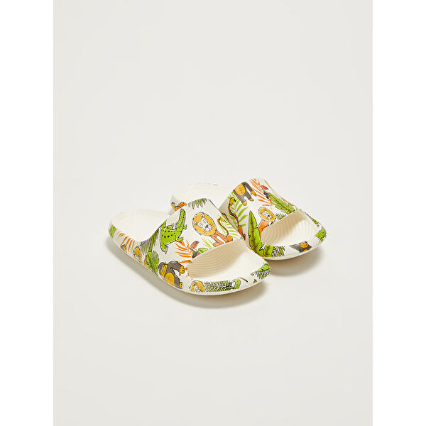 Baskılı Tek Bantlı Erkek Çocuk Terlik