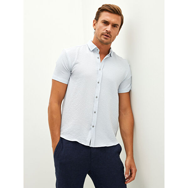 LCW VISION Slim Fit Kısa Kollu Erkek Gömlek LCW VISION Slim Fit Kısa Kollu Erkek Gömlek