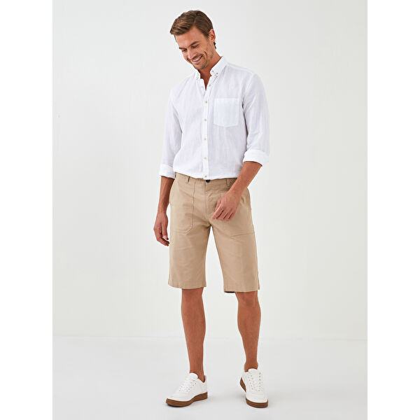 LCW BASIC Geniş Kalıp Dokulu Erkek Şort