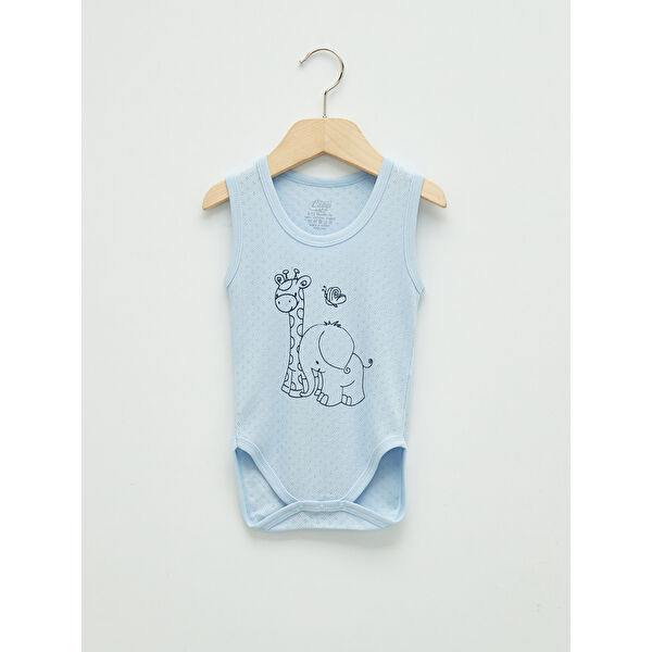 Luggi Baby Bisiklet Yaka Kendinden Desenli Pamuklu Erkek Bebek Çıtçıtlı Body Luggi Baby Bisiklet Yaka Kendinden Desenli Pamuklu Erkek Bebek Çıtçıtlı Body