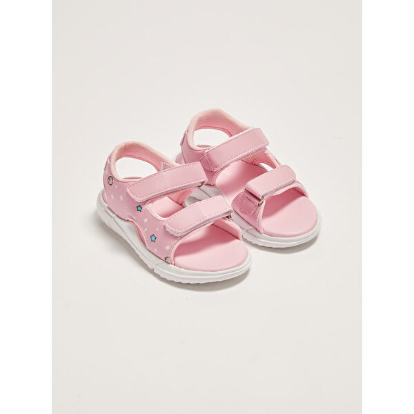 Çift Bantlı Cırt Cırtlı Kız Çocuk Sandalet