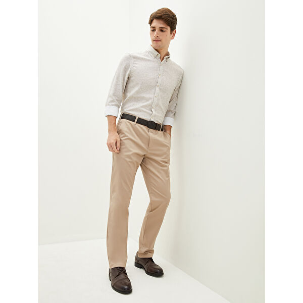 LCW CLASSIC Slim Fit Kemerli Erkek Pantolon LCW CLASSIC Slim Fit Kemerli Erkek Pantolon