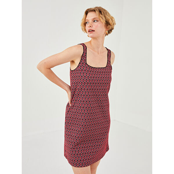 LCW LIMITED Kare Yaka Askılı Etnik Desenli Kadın Elbise LCW LIMITED Kare Yaka Askılı Etnik Desenli Kadın Elbise