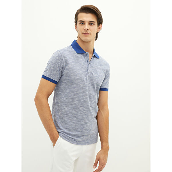 LCW CLASSIC Polo Yaka Kısa Kollu Desenli Erkek Tişört