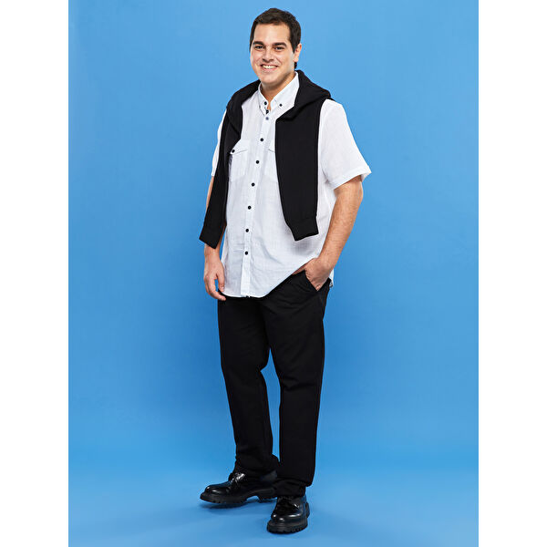 LCW CLASSIC Geniş Kalıp Gabardin Büyük Beden Erkek Chino Pantolon