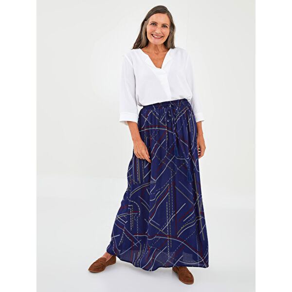 LCW GRACE Beli Lastikli Desenli A Kesim Krinkle Kumaş Kadın Etek LCW GRACE Beli Lastikli Desenli A Kesim Krinkle Kumaş Kadın Etek