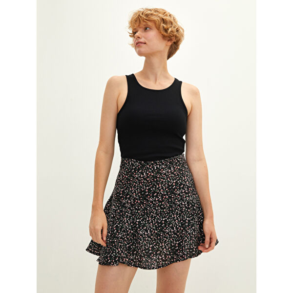 LCW CASUAL Desenli Viskon Kadın Şort Etek