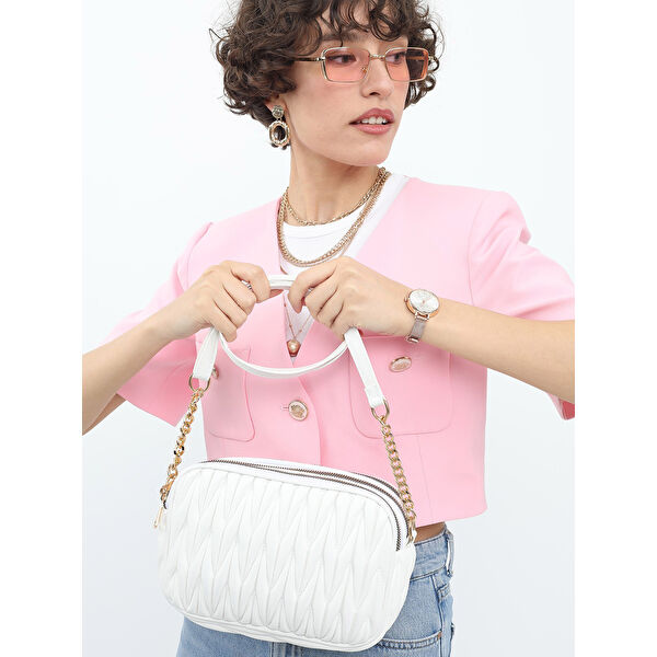 Madamra Çok Bölmeli Kapitoneli Kadın Çapraz Çanta Madamra Çok Bölmeli Kapitoneli Kadın Çapraz Çanta