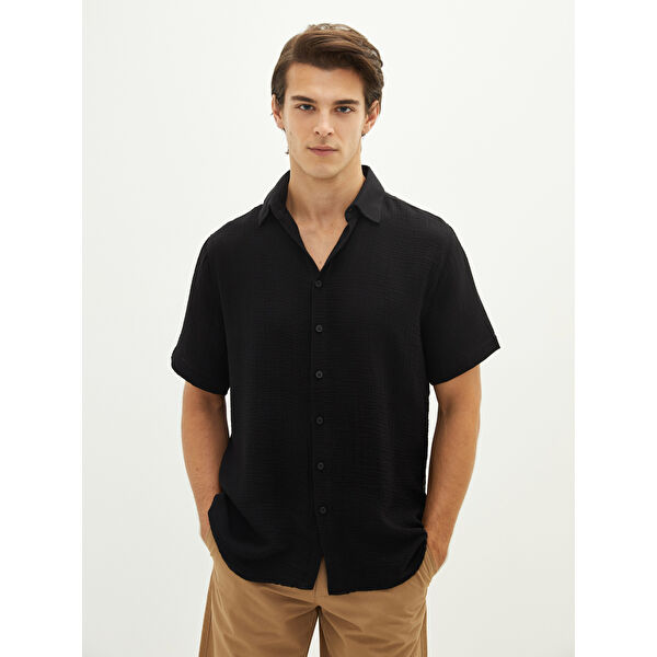 LCW CLASSIC Regular Fit Kısa Kollu Erkek Gömlek