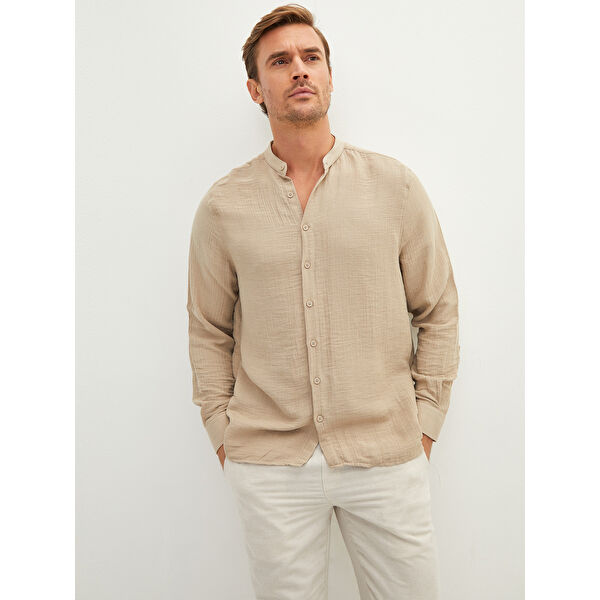 LCW CLASSIC Regular Fit Hakim Yaka Uzun Kollu Erkek Gömlek