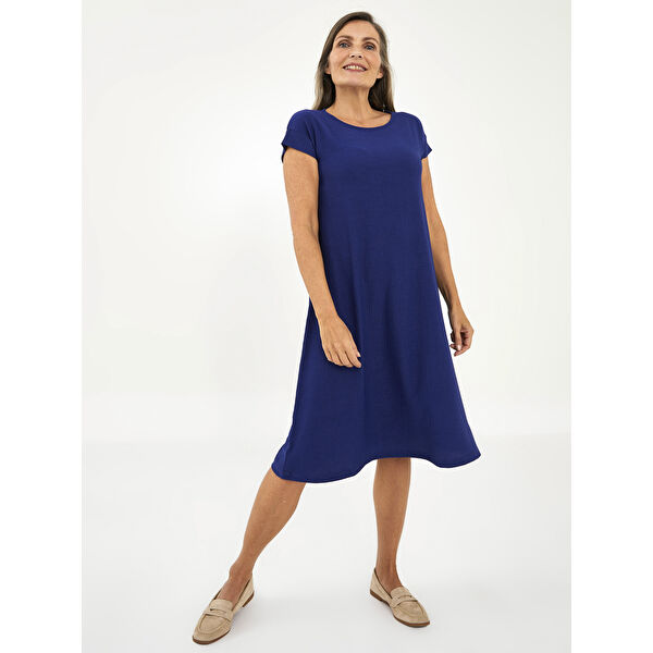 LCW GRACE Bisiklet Yaka Düz Kısa Kollu Kadın Elbise LCW GRACE Bisiklet Yaka Düz Kısa Kollu Kadın Elbise