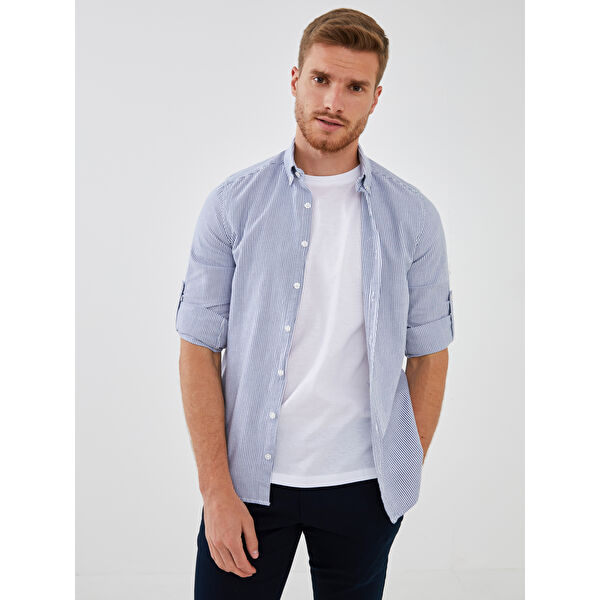 LCW CLASSIC Slim Fit Uzun Kollu Oxford Erkek Gömlek