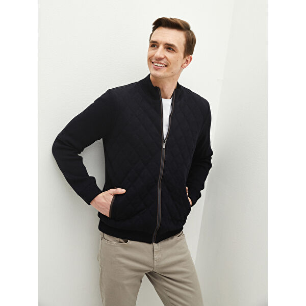 LCW CLASSIC Standart Kalıp Dik Yaka Erkek Hırka