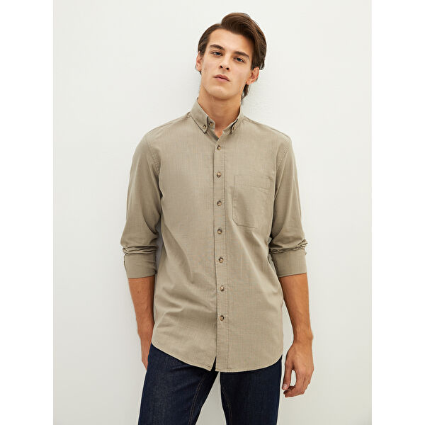 LCW BASIC Regular Fit Uzun Kollu Poplin Erkek Gömlek LCW BASIC Regular Fit Uzun Kollu Poplin Erkek Gömlek