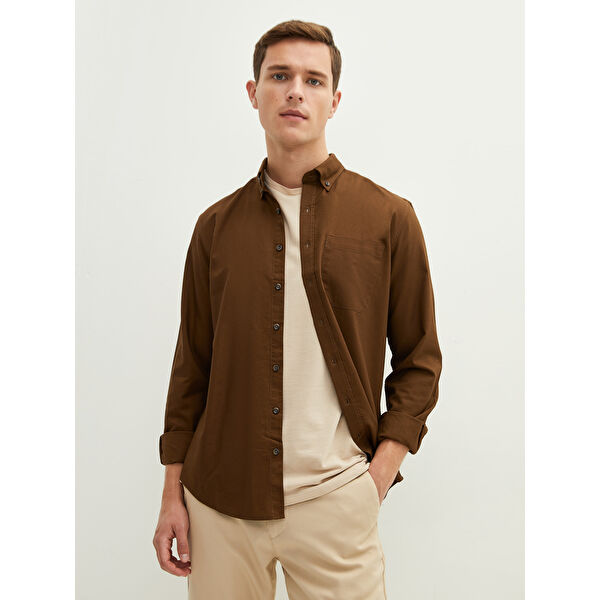 LCW BASIC Regular Fit Uzun Kollu Oxford Erkek Gömlek