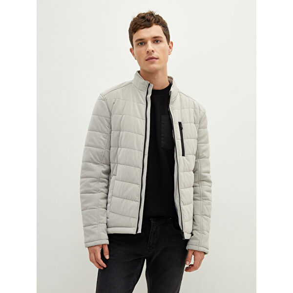 LCW CASUAL Slim Fit Dik Yaka Erkek Deri Görünümlü Mont LCW CASUAL Slim Fit Dik Yaka Erkek Deri Görünümlü Mont