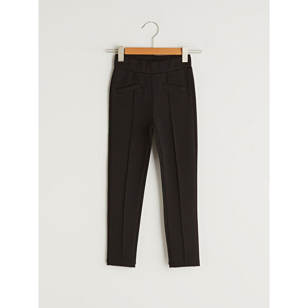 Beli Lastikli Basic Kız Çocuk Tayt Pantolon