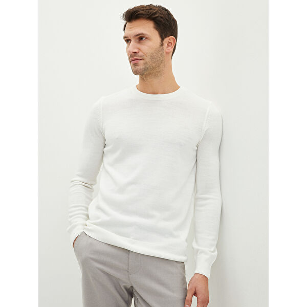 LCW BASIC Bisiklet Yaka Uzun Kollu İnce Erkek Triko Kazak